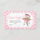 Pink Burger BBQ Baby Shower Diaper Raffle Enclosure Card | Zazzle