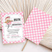 Pink Burger BBQ Baby Shower Invitation | Zazzle