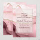 Pink Burgundy Gold Marble Agate 100th Birthday Invitation | Zazzle