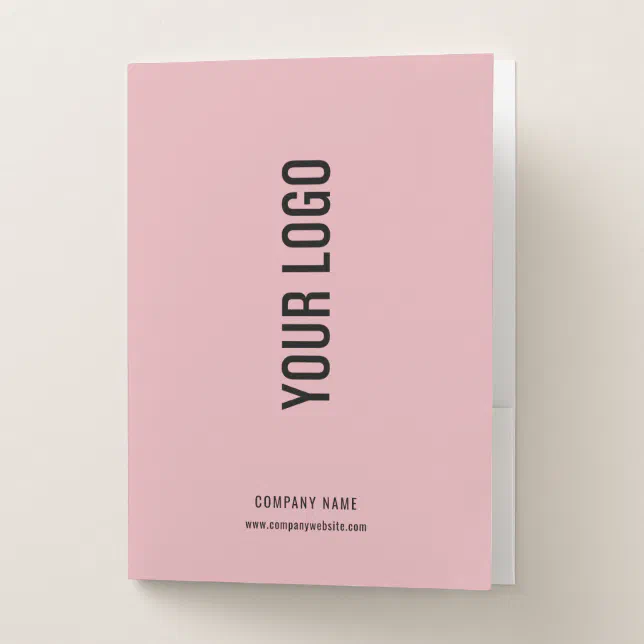 Pink Business Logo Presentation Folders | Zazzle
