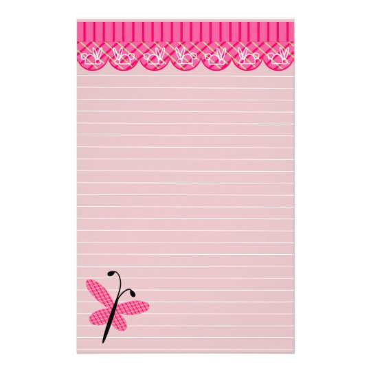 Pink Purple Watercolor Wildflowers Lined Stationery | Zazzle.com
