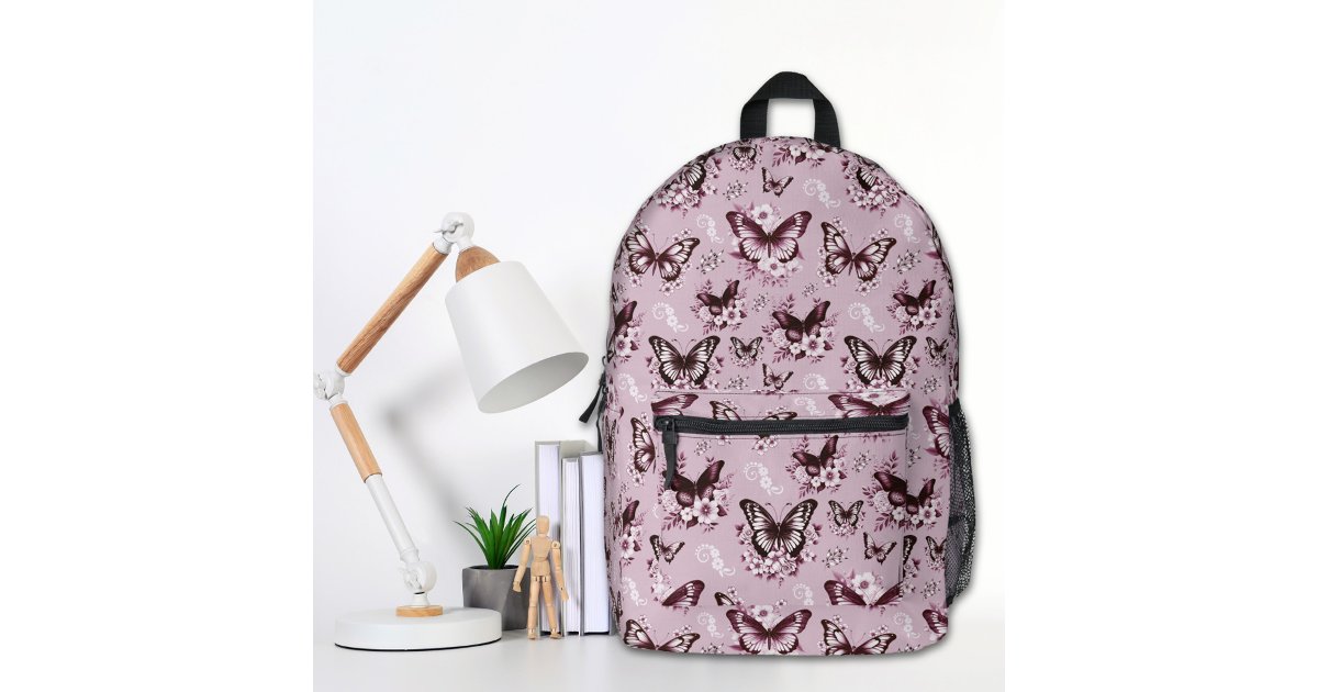 Pink Butterfly Backpack | Zazzle