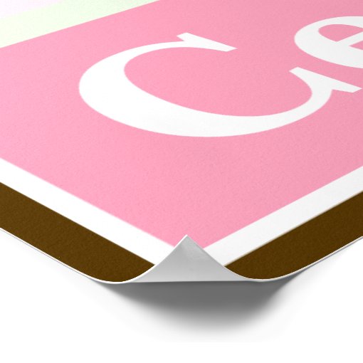 Pink Butterfly Letter & Name Wall Art Poster | Zazzle