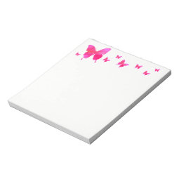 Pink Butterfly Notepad | Zazzle