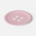 Pink Button Paper Plates | Zazzle