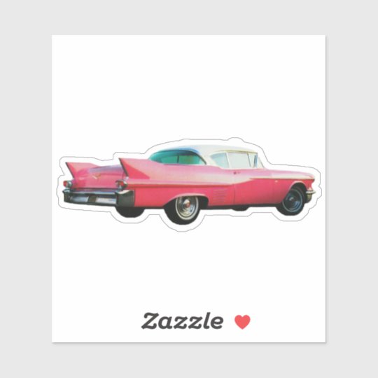 Pink Cadillac Sticker | Zazzle.com