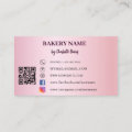 Pink cake pastry bakery QR code Business Card | Zazzle