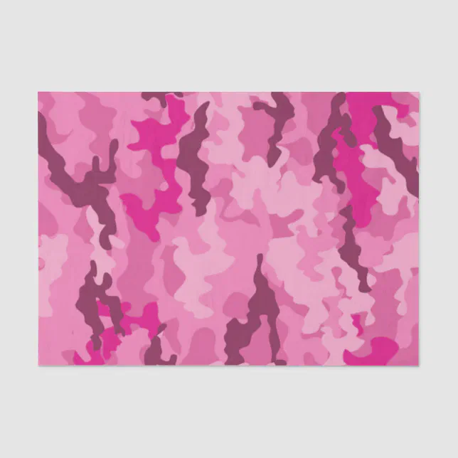 Pink camo Camouflage Girly Feminine trendy Tissue Paper | Zazzle