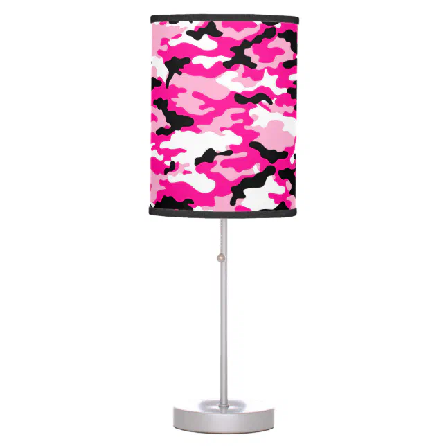 Pink CAMO Camouflage Table Lamp | Zazzle