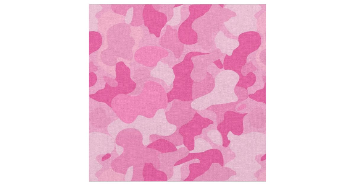 Pink Camo GIrl Fabric | Zazzle