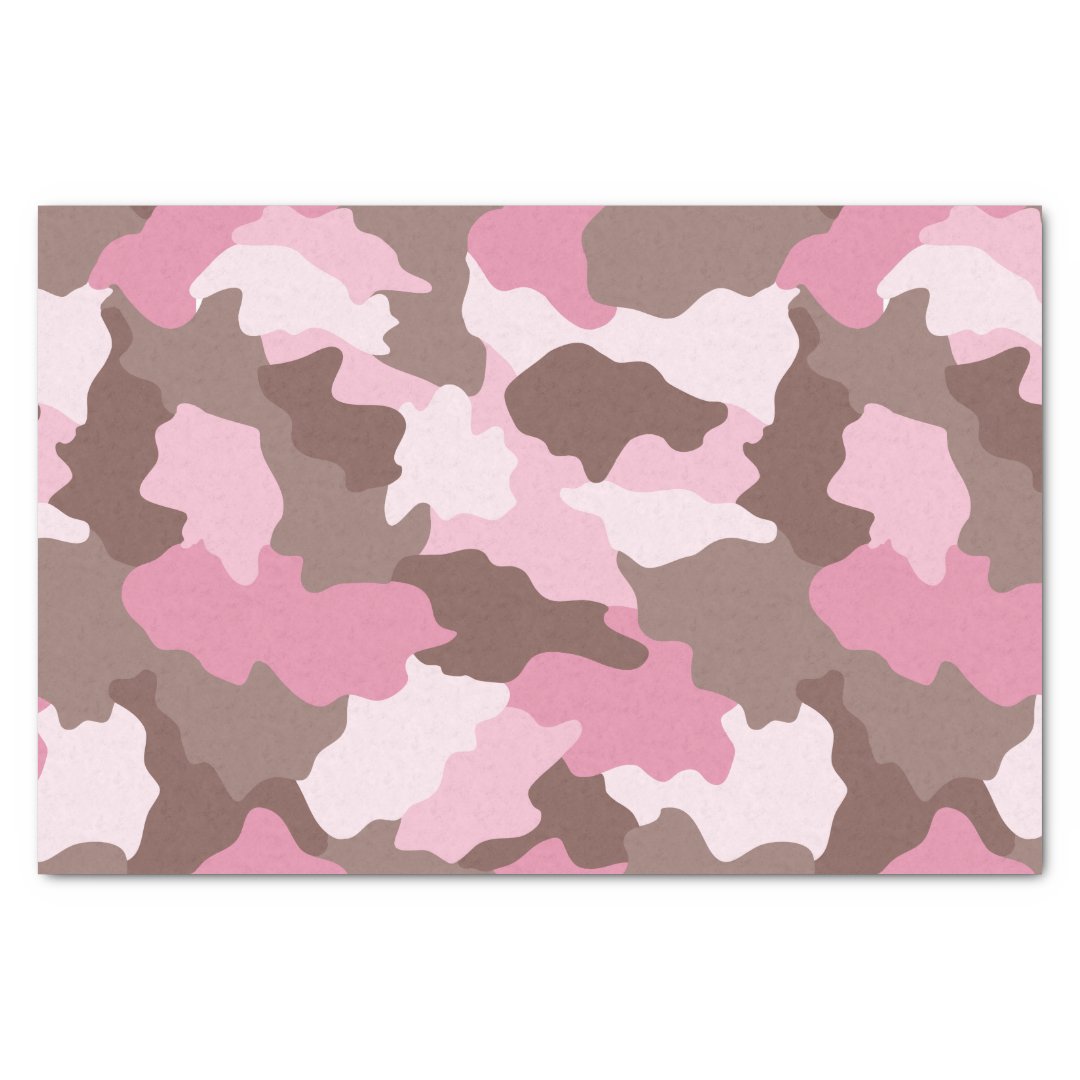 Pink Camo Girly Camouflage Pattern Tissue Paper | Zazzle