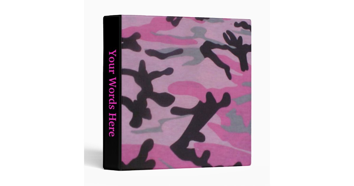 Pink Camo Pattern Binder | Zazzle