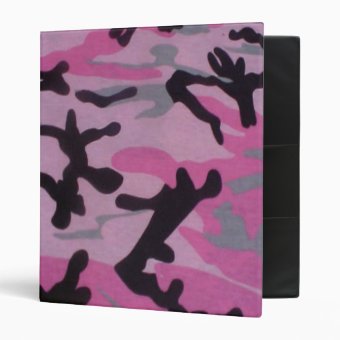 Pink Camo Pattern Binder | Zazzle