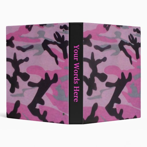 Pink Camo Pattern Binder | Zazzle