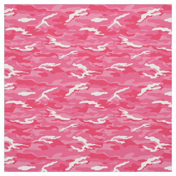 Pink Camouflage Pattern Fabric | Zazzle.com