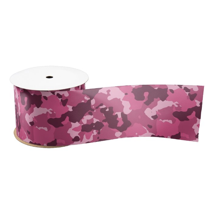 Pink Camouflage Camo Army Military Satin Ribbon | Zazzle.com