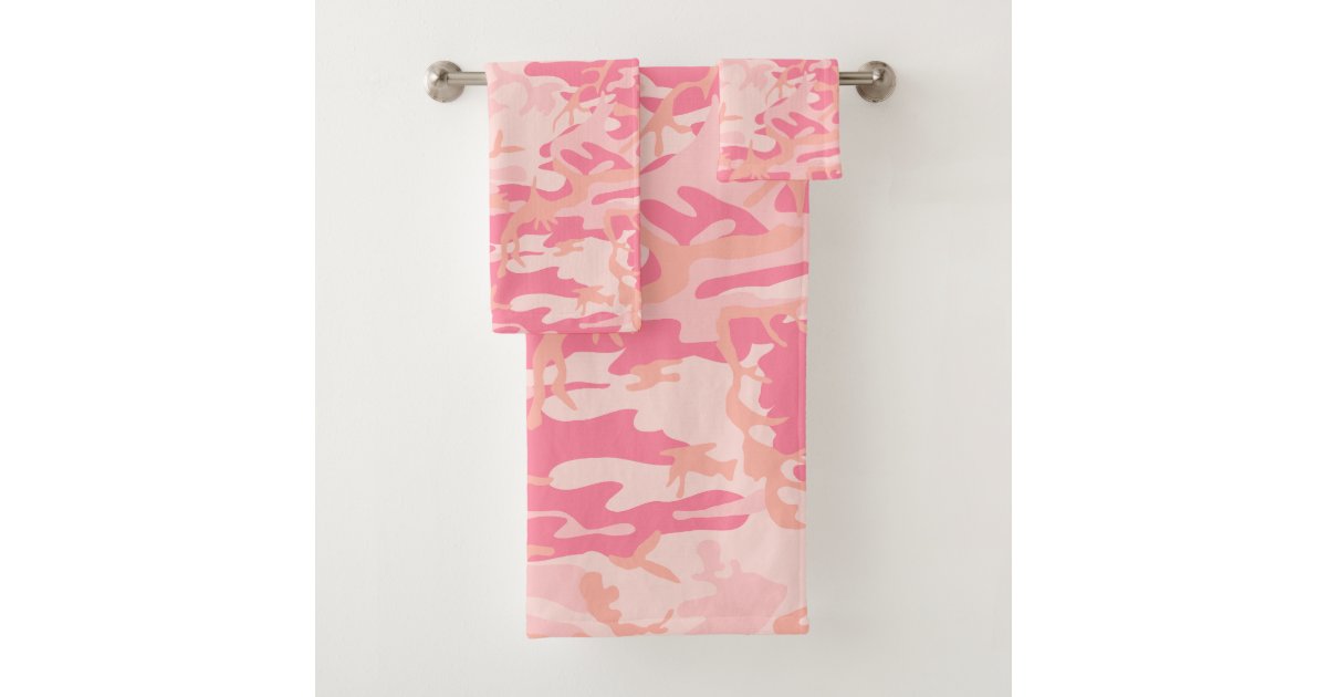 Pink Camouflage, Military, Army Bath Towel Set | Zazzle