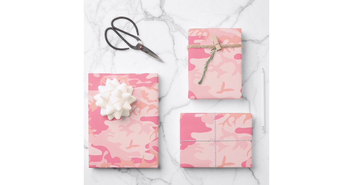 Pink Camouflage, Military, Army Wrapping Paper Sheets | Zazzle