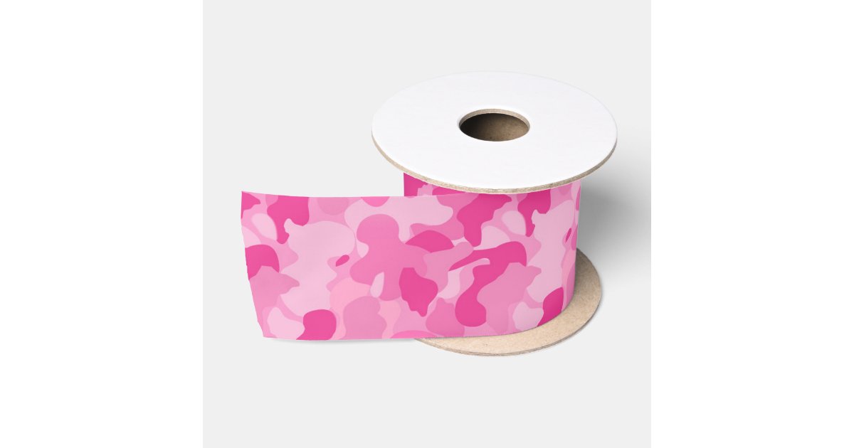 Pink Camouflage Satin Ribbon | Zazzle