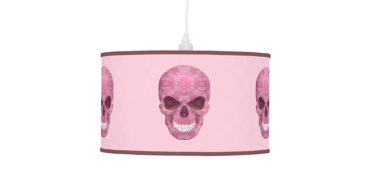 Pink Camouflage Skull Ceiling Lamp | Zazzle
