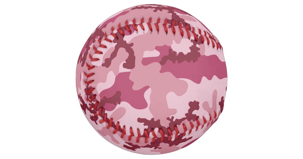 Pink camouflage softball | Zazzle