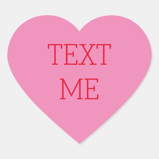 Pink Candy Conversation Heart Sticker custom text | Zazzle.com
