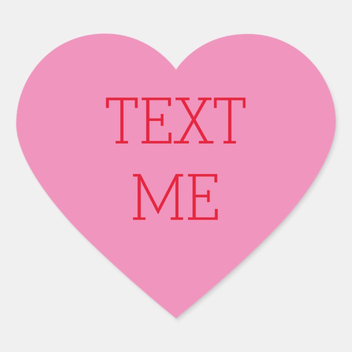 Pink Candy Conversation Heart Sticker custom text | Zazzle.com