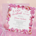 Pink Candy Frame Girl Baby Shower Invitation | Zazzle