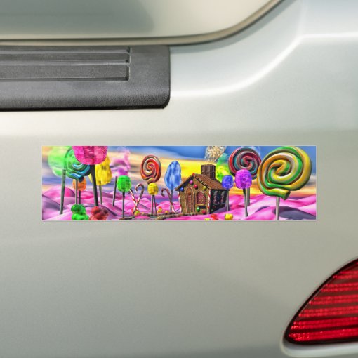 Pink Candyland Bumper Sticker | Zazzle