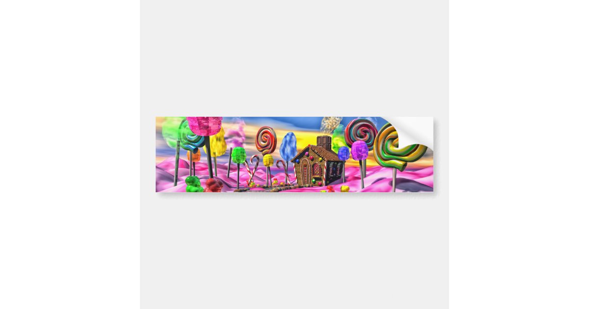 Pink Candyland Bumper Sticker | Zazzle