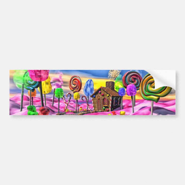 Pink Candyland Bumper Sticker | Zazzle