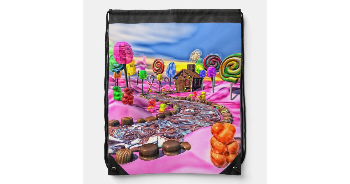 Pink Candyland Drawstring Bag | Zazzle