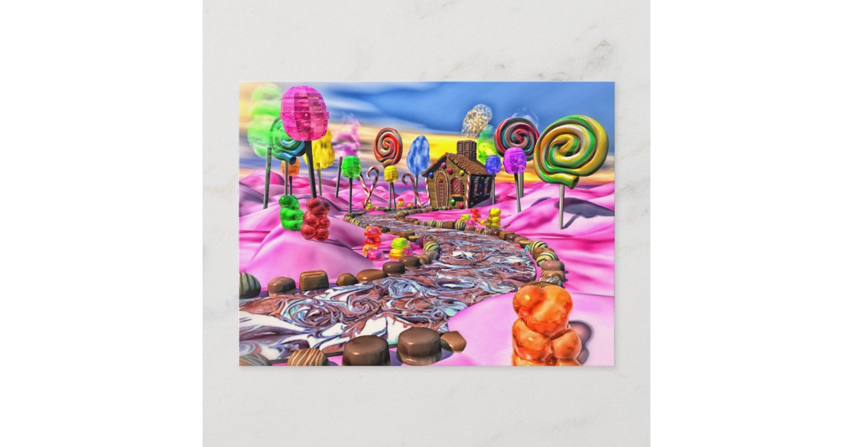 Pink Candyland Postcard | Zazzle