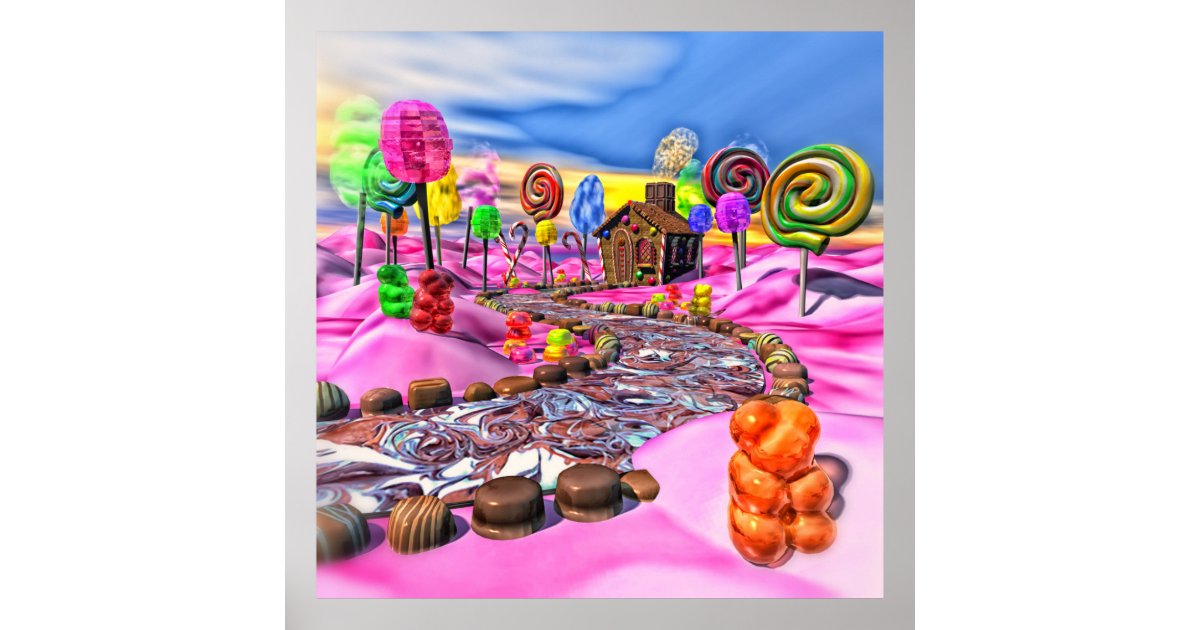 Pink Candyland Poster | Zazzle
