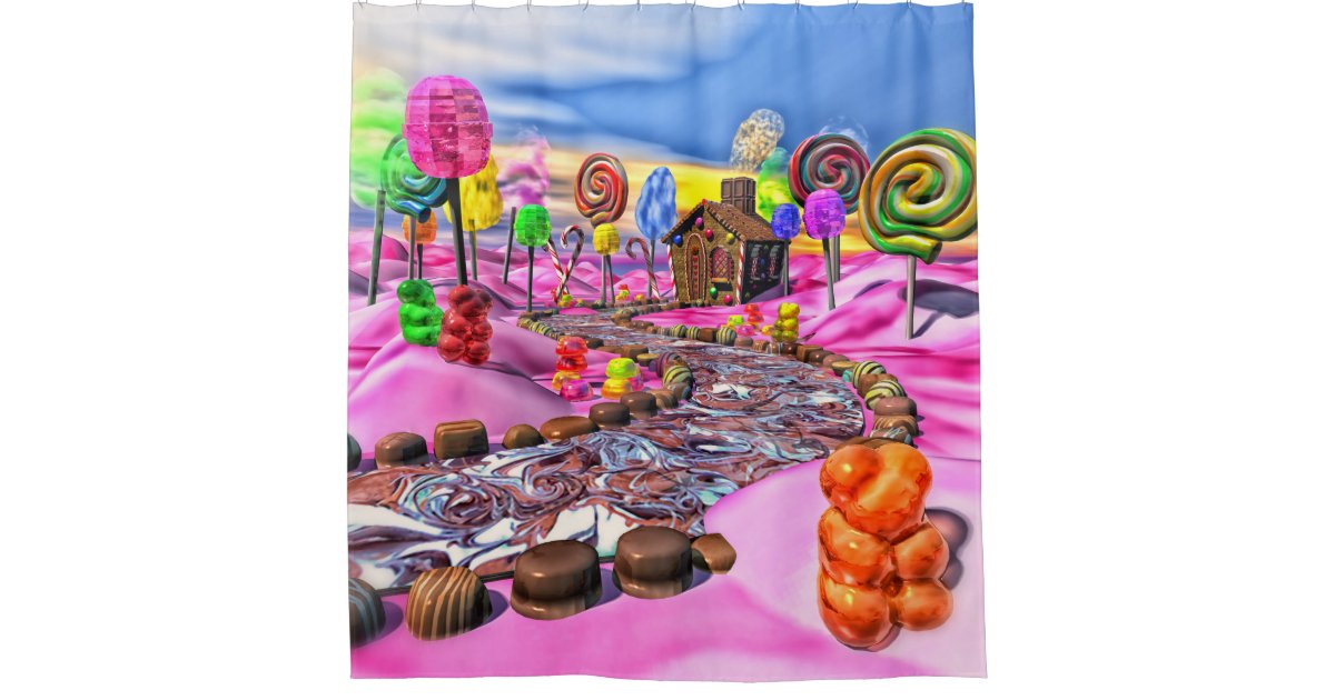 Pink Candyland Shower Curtain | Zazzle