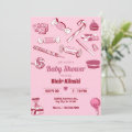 Pink candys sweet baby shower invitation | Zazzle