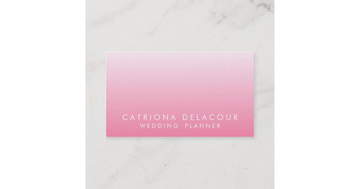 Pink Carnation Ombre Gradient Mod Business Card | Zazzle