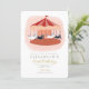 Pink Carousel Carnival Circus First Birthday Invitation | Zazzle