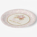 Pink Carriage Princess Fairytale Baby Shower Paper Plates | Zazzle