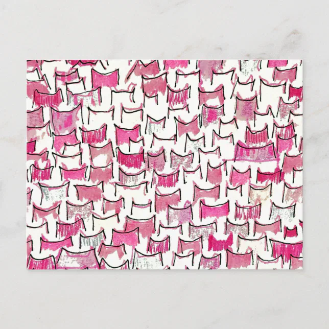 Pink Cat Ears Postcard | Zazzle