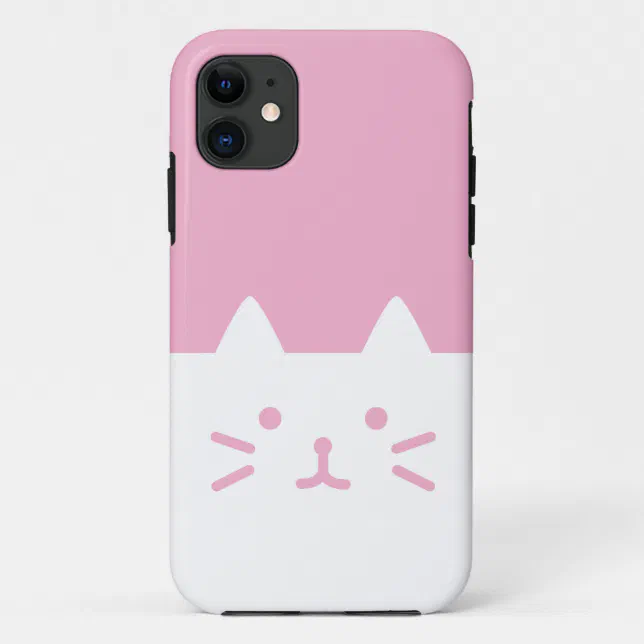 pink cat iphone case | Zazzle