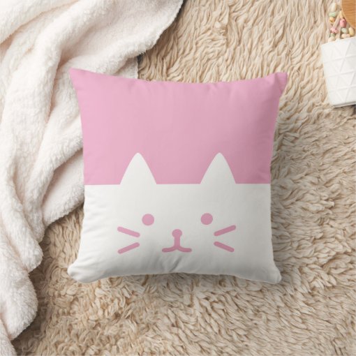 pink cat pillows | Zazzle