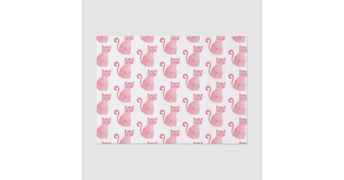Pink Cats Birthday Tissue Paper | Zazzle