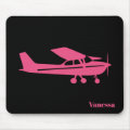 Pink Cessna Airplane Girly Aviation Custom Office Mouse Pad | Zazzle