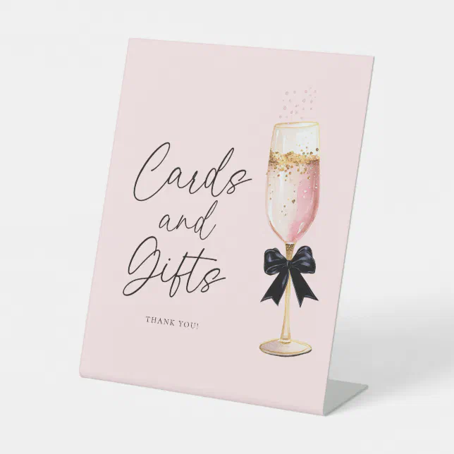Pink Champagne Bridal Shower Cards and Gift Sign | Zazzle