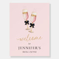 Pink Champagne Brunch and Bubbly Welcome Sign | Zazzle