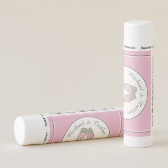 Pink Champagne Toast Cheers Wedding Bridal Shower Lip Balm | Zazzle