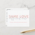 Pink Change the Date Wedding Typography Photo Announcement Postcard ...