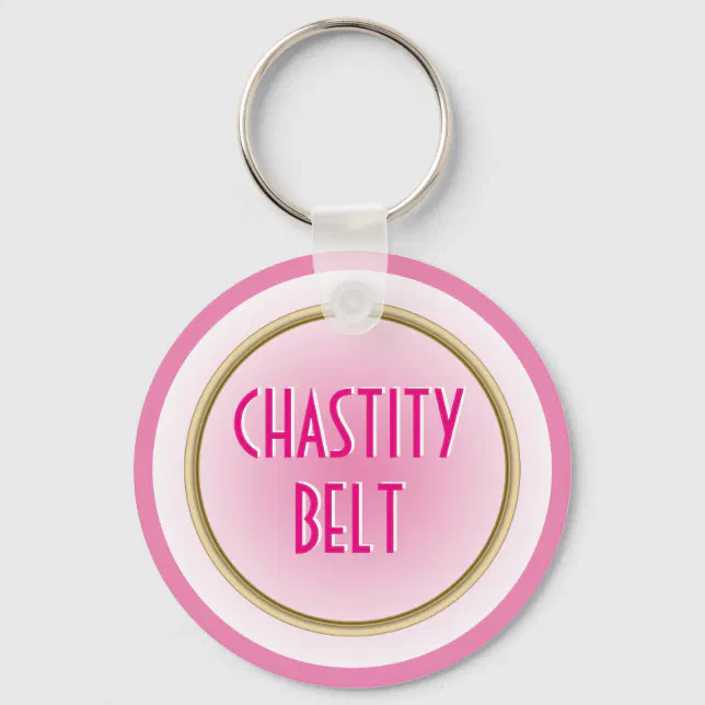 Pink Chastity Belt Keychain | Zazzle
