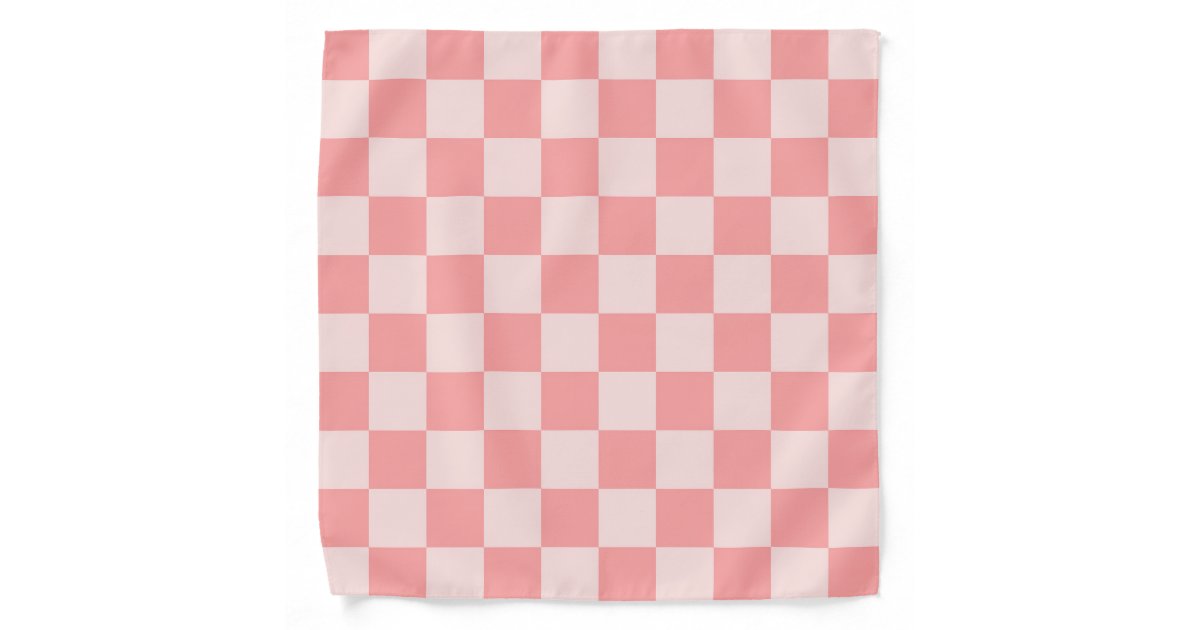 Pink Checkerboard Bandana | Zazzle